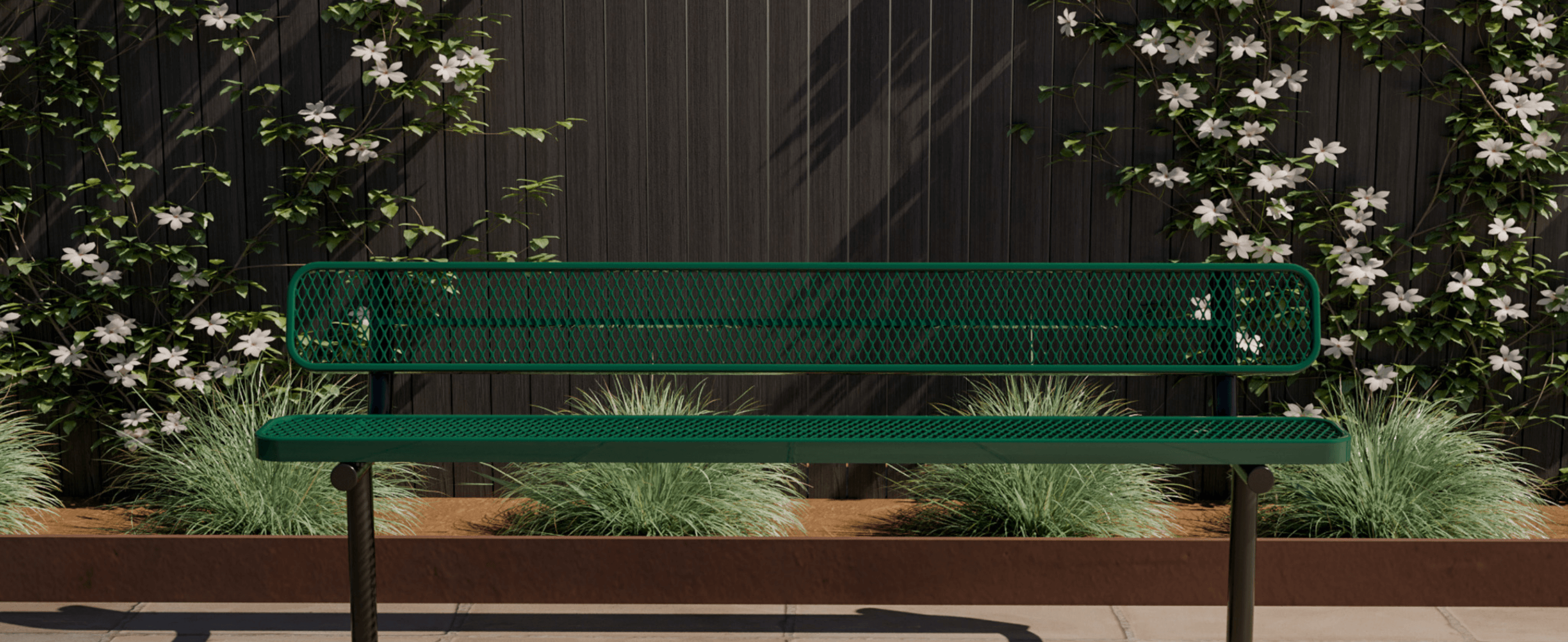 6ft & 8ft Outdoor Inground Mount Park Benches With & Without Back ...