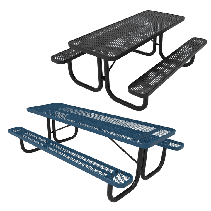 Rectangular Thermoplastic Coated 6ft & 8ft Picnic Bench Table – Coated ...