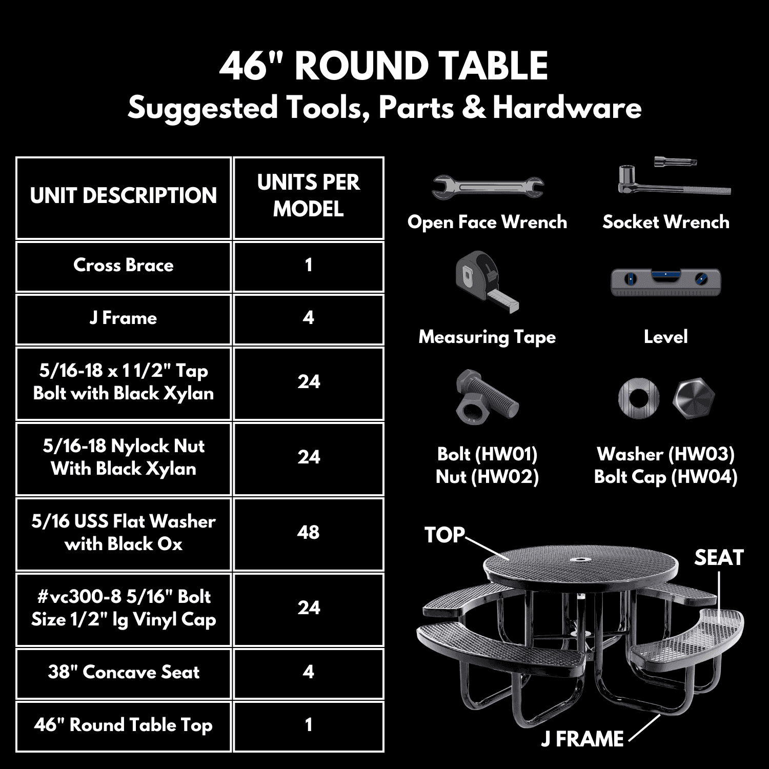 Instructions – Coated Outdoor Furniture