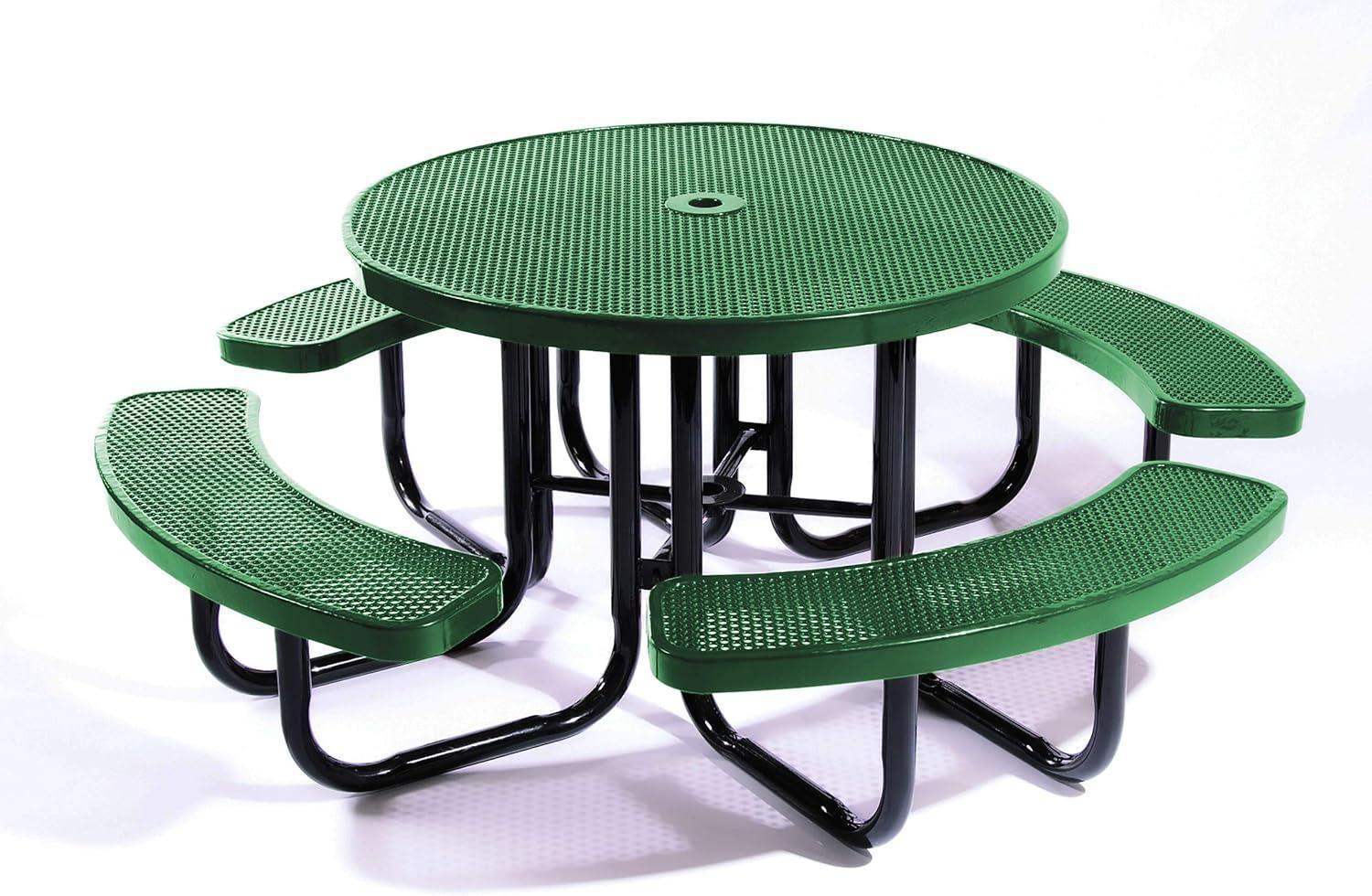 All-Weather Commercial Outdoor Furniture, Round Picnic Tables – Coated ...